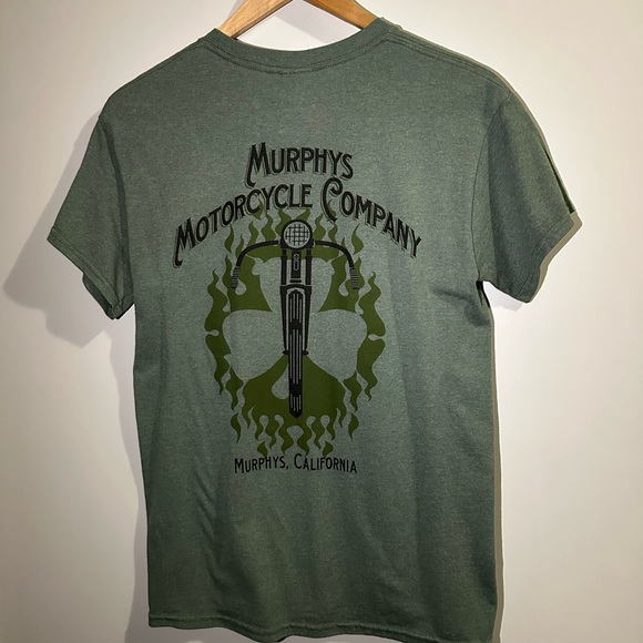 Gildan | Shirts | Gildan Olive Murphs Motorcycle Graphic Tee | Poshmark